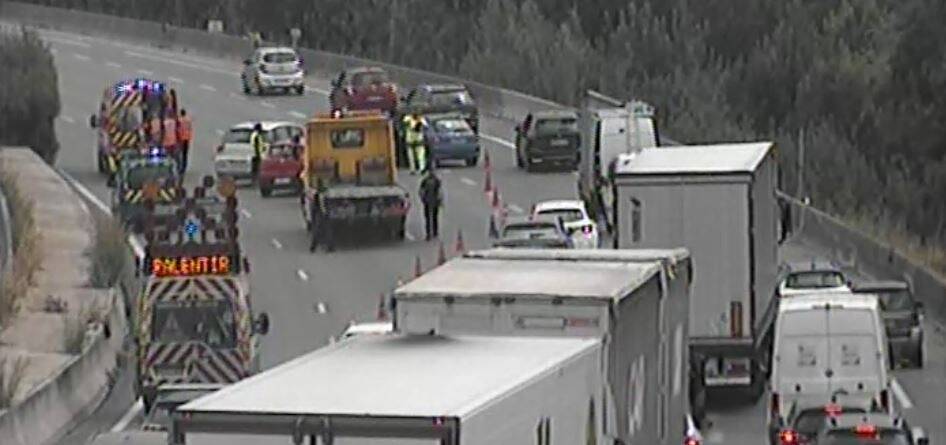 Un accident et des bouchons en cours sur l'A8 sur la Côte d'Azur, la ...