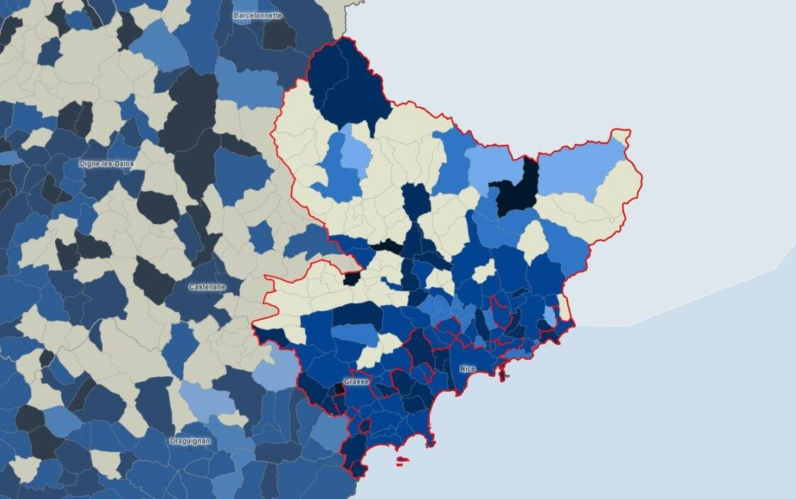 Covid-19: ces communes des Alpes-Maritimes où la "8e vague" progresse ...