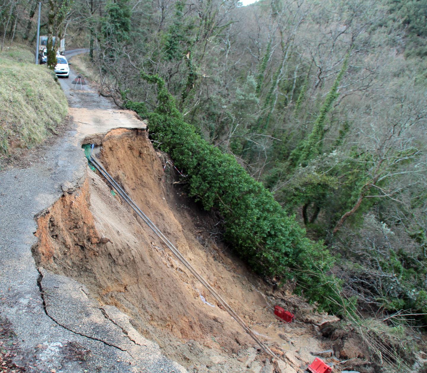La route des Sources de la Siagne s'effondre - Nice-Matin