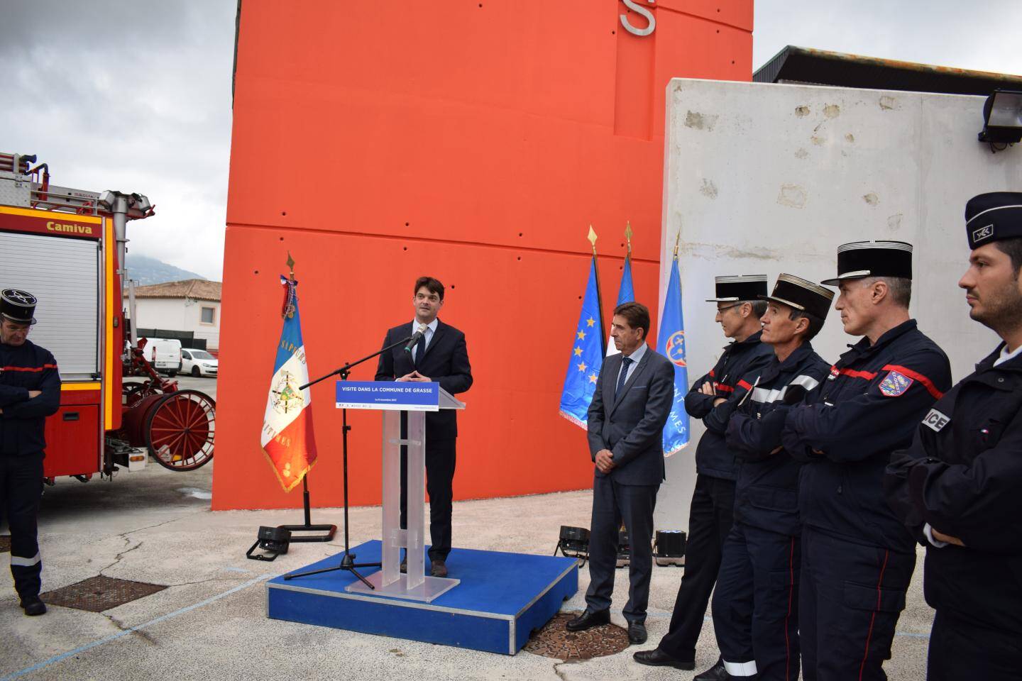 Les façades du centre de secours des pompiers modernisés - Nice-Matin