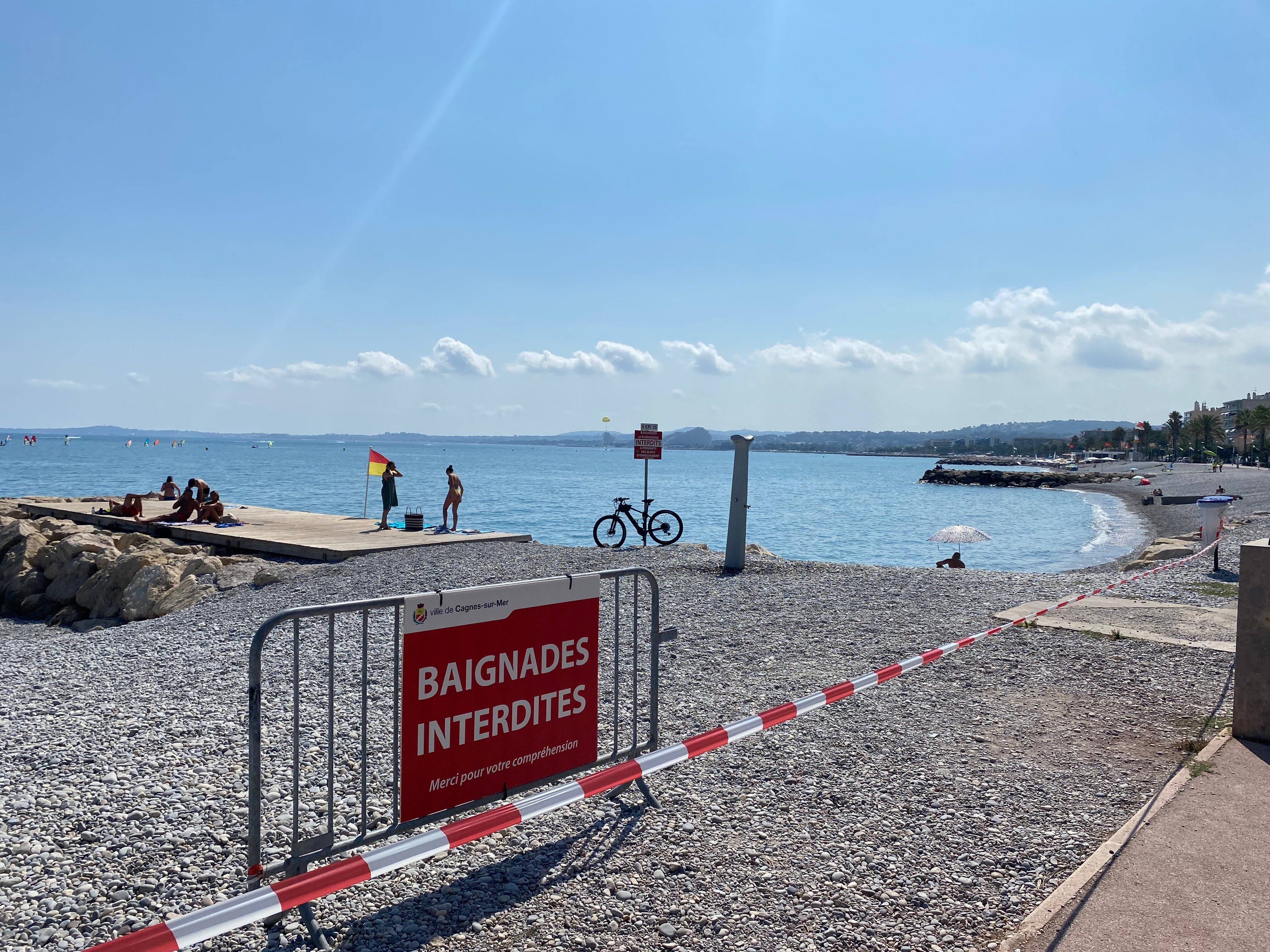 Les plages de Cagnes-sur-Mer fermées puis rouvertes provisoirement à la ...